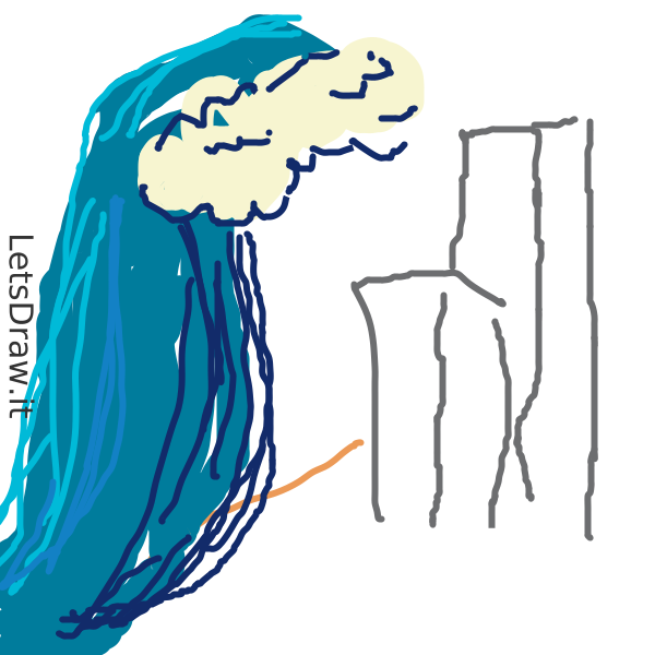 How to draw tsunami / f3yporsiu.png / LetsDrawIt