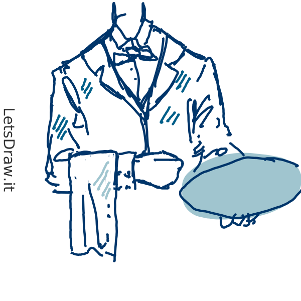 How to draw waiter / f46kxy6j1.png / LetsDrawIt