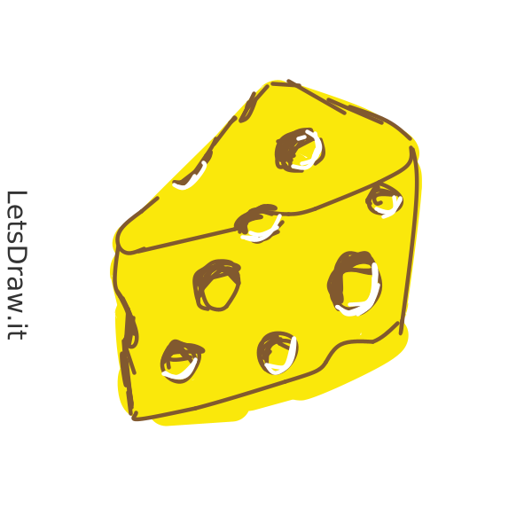How to draw cheese / LetsDrawIt