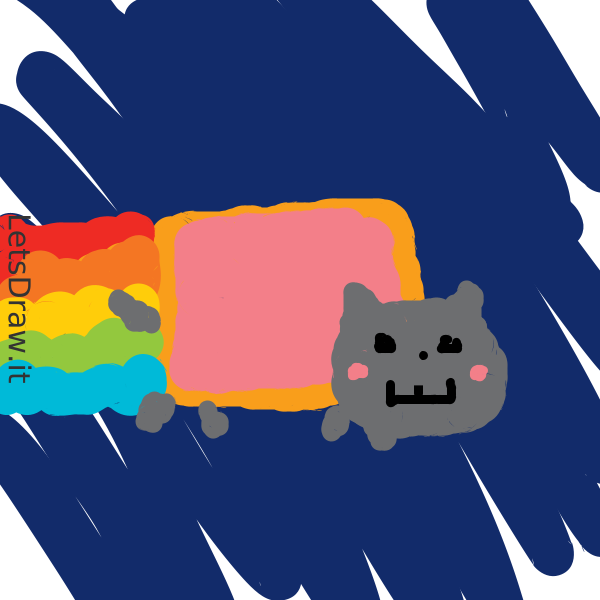 How to draw Nyan Cat / faukqdsib.png / LetsDrawIt