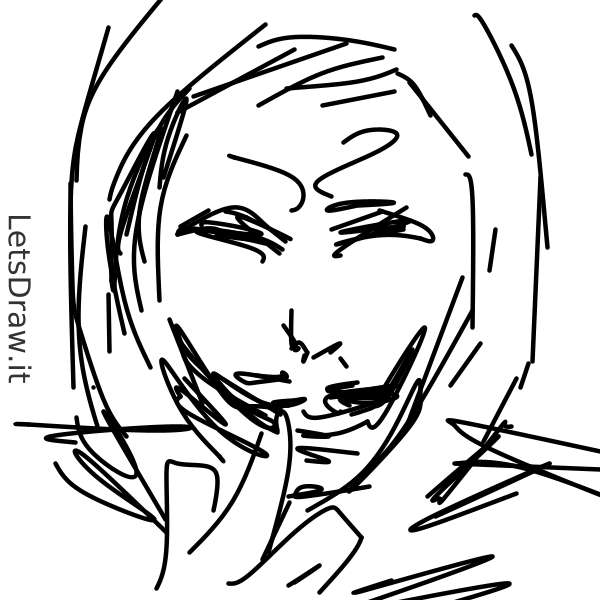 How to draw anonymous mask / fbcfk3tkj.png / LetsDrawIt