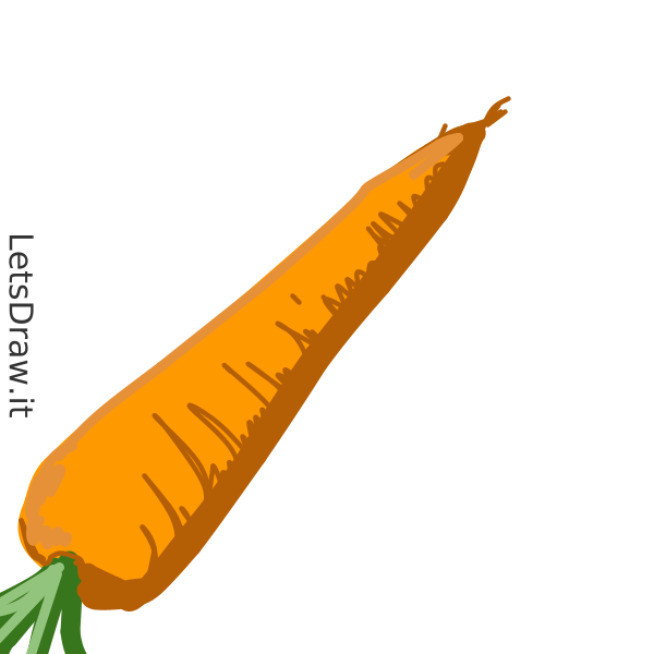 How to draw carrot / LetsDrawIt