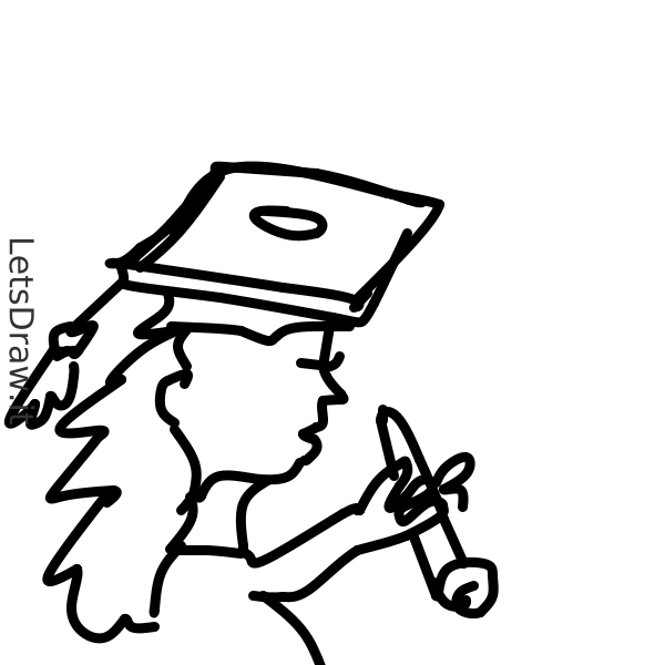 How to draw graduate / fc67c9ueg.png / LetsDrawIt
