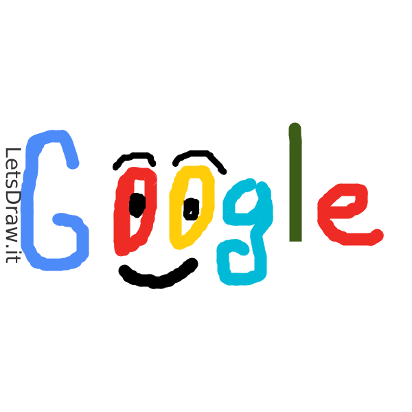 How to draw Google / femcqnm5c.png / LetsDrawIt