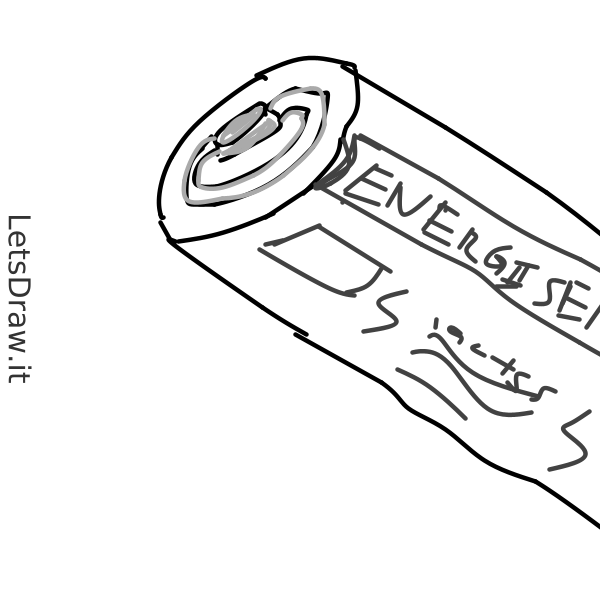 How to draw battery / fer7kaj1a.png / LetsDrawIt
