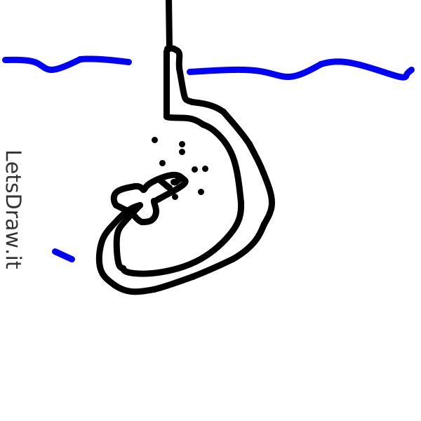 How to draw Fish hook / fez4ej8ed.png / LetsDrawIt