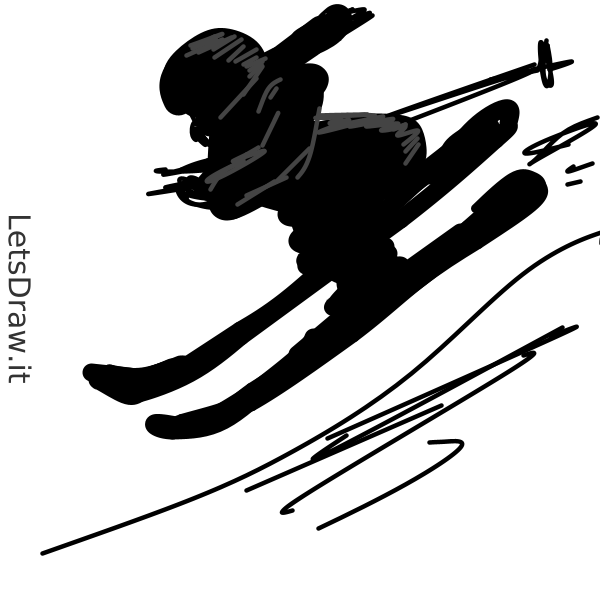 How to draw ski / fg65d3irs.png / LetsDrawIt