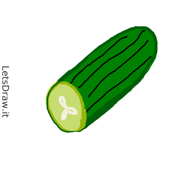 How to draw cucumber / fgmrq5dzf.png / LetsDrawIt