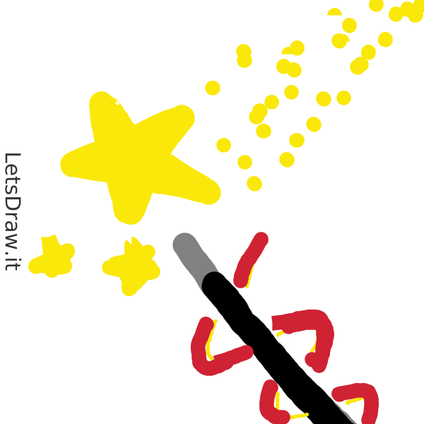 How to draw Magic wand / fjnydzxcx.png / LetsDrawIt