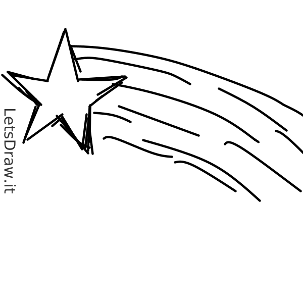 How to draw shooting star / fk1dkexdr.png / LetsDrawIt