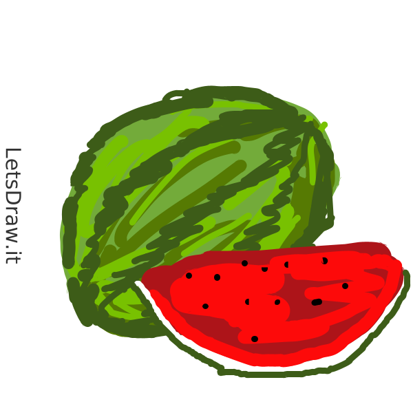 How to draw watermelon / fkmmte815.png / LetsDrawIt