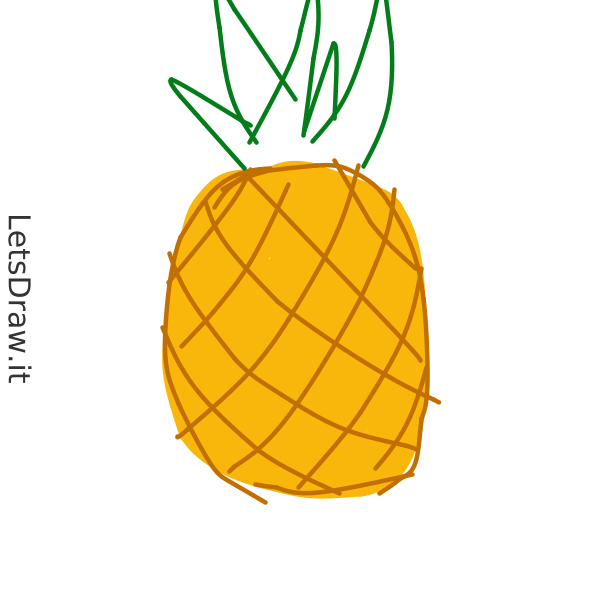 How to draw pineapples / fsdppqg4p.png / LetsDrawIt