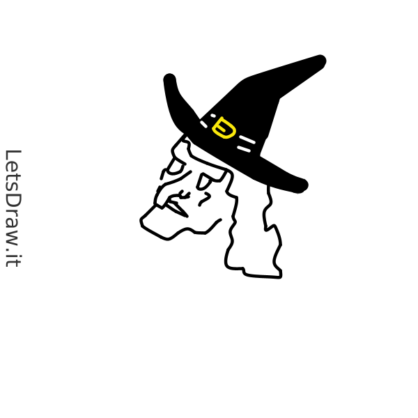 How to draw witch / fu49fngr7.png / LetsDrawIt