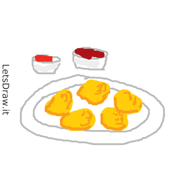 How to draw chicken nuggets / fus5o8apo.png / LetsDrawIt