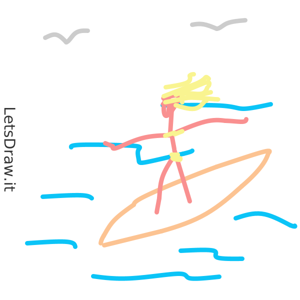 How to draw Surfing / g3afe7enu.png / LetsDrawIt