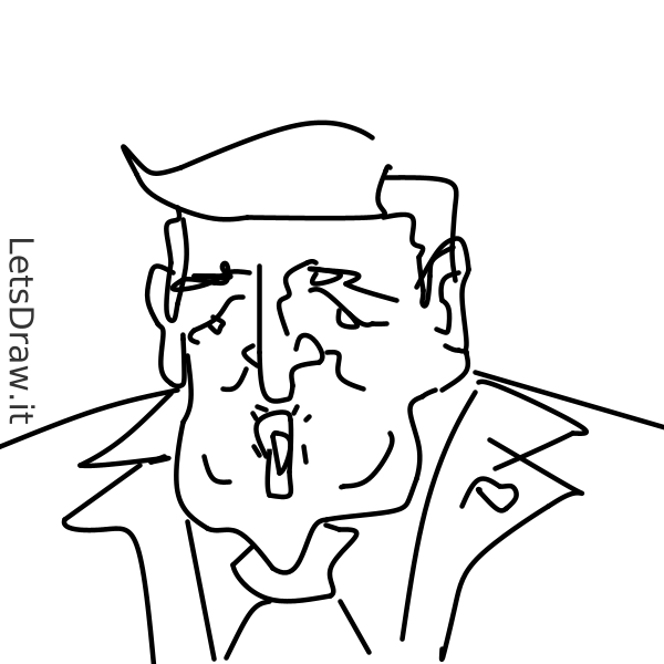 How to draw Donald Trump / g6egx7fx.png / LetsDrawIt