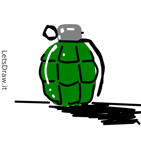 How to draw Grenade / g77cbkbbm.png / LetsDrawIt