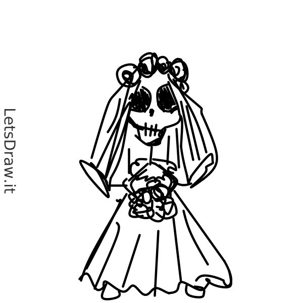 How to draw bride / g98md3kt6.png / LetsDrawIt