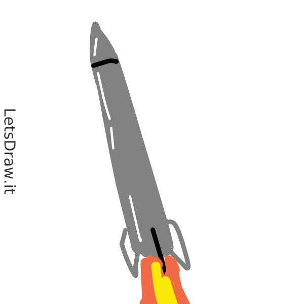 How to draw rocket / g9g6uit1.png / LetsDrawIt