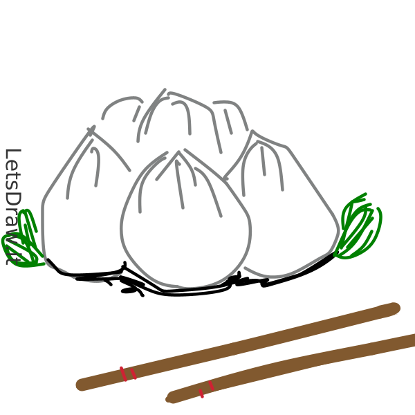 How to draw dumpling / gaqdn5y93.png / LetsDrawIt