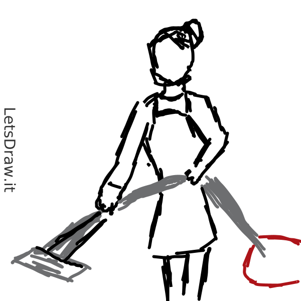 How to draw vacuum cleaner / gcbpq74y6.png / LetsDrawIt