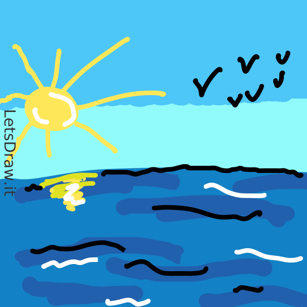 How to draw ocean / gghwtgqtz.png / LetsDrawIt