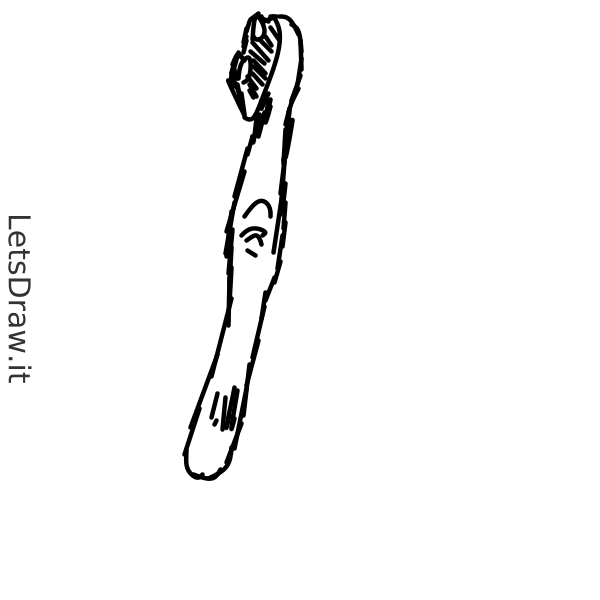 How to draw toothbrush / gnewgkouu.png / LetsDrawIt