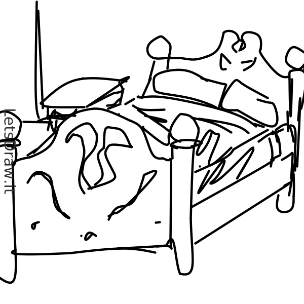 How to draw bed / godij79m.png / LetsDrawIt