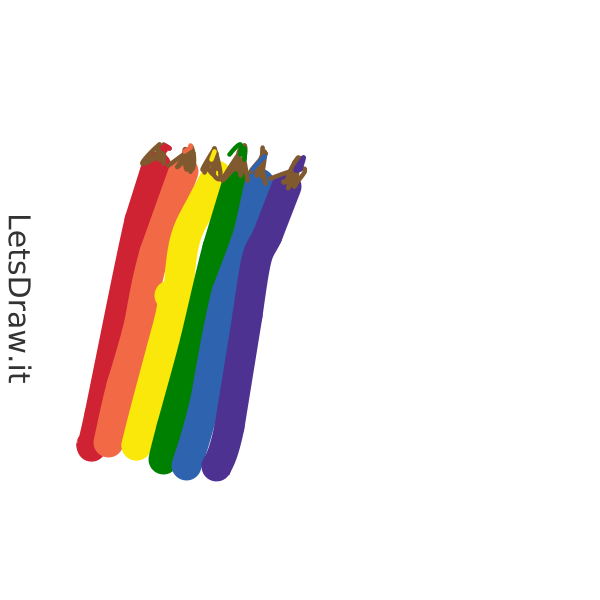 How to draw crayons / Learn to draw from other LetsdrawIt players