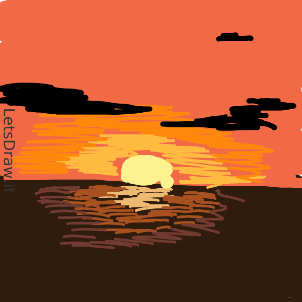 How to draw sunset / gtad84sxb.png / LetsDrawIt