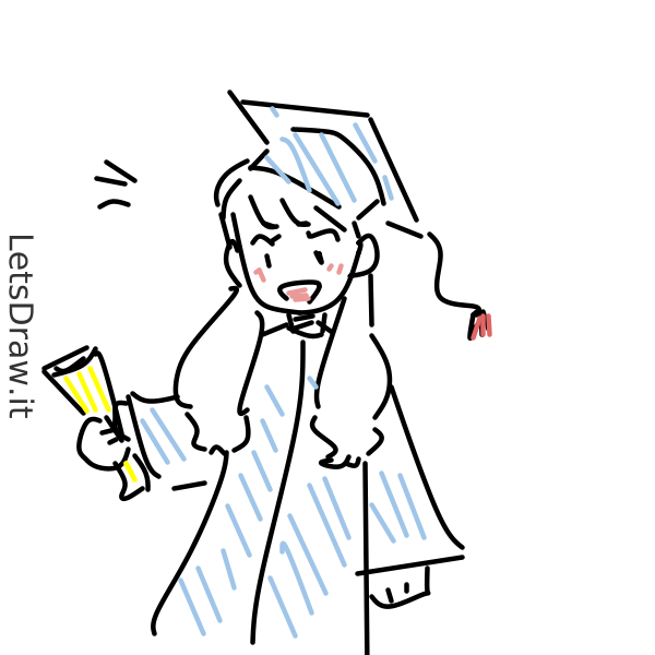 How to draw graduate / gw33fhqm7.png / LetsDrawIt