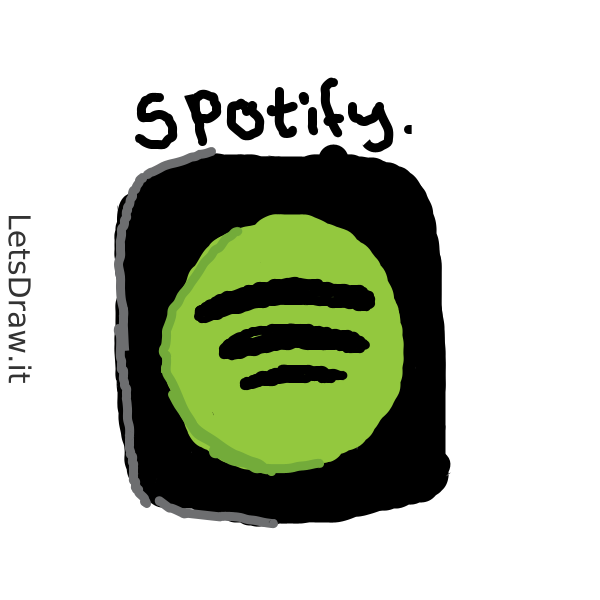 How to draw Spotify / gwh6t1yja.png / LetsDrawIt