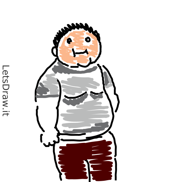 How to draw fat man / gxzbog4rt.png / LetsDrawIt