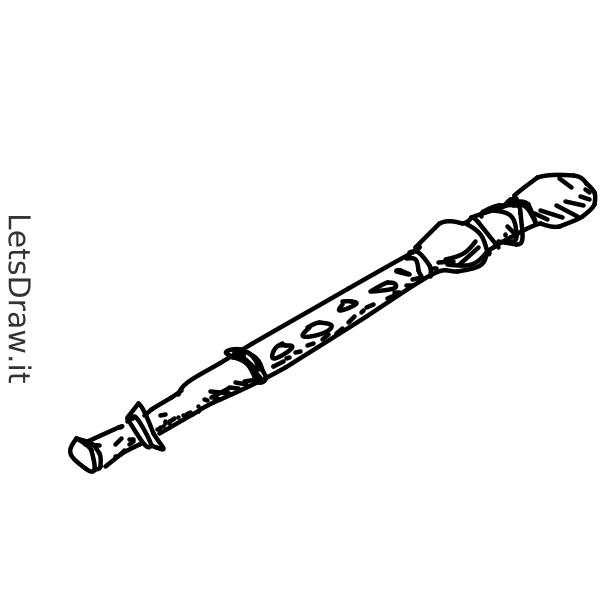 How to draw flute / gyesam63.png / LetsDrawIt