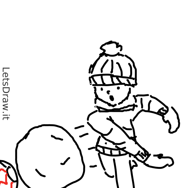 How to draw snowball / h1xzx8t49.png / LetsDrawIt