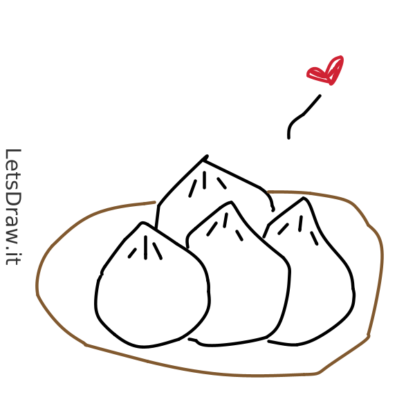 How to draw dumpling / h3kobjuax.png / LetsDrawIt