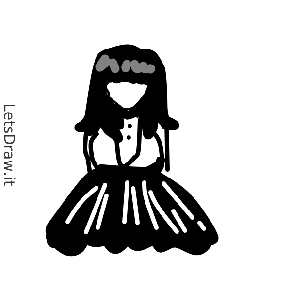 How to draw lady / h6b3dncjn.png / LetsDrawIt