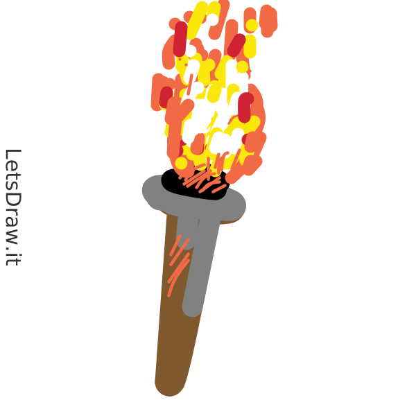 How to draw torch / h76ud4kd5.png / LetsDrawIt
