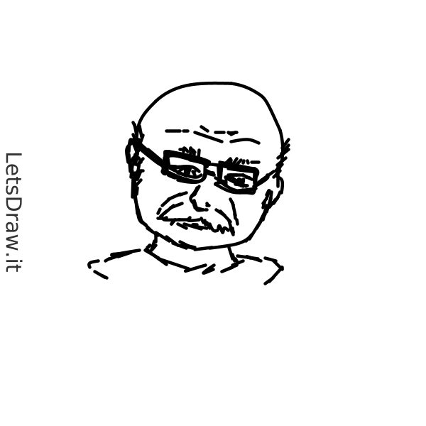 How to draw grandfather / LetsDrawIt