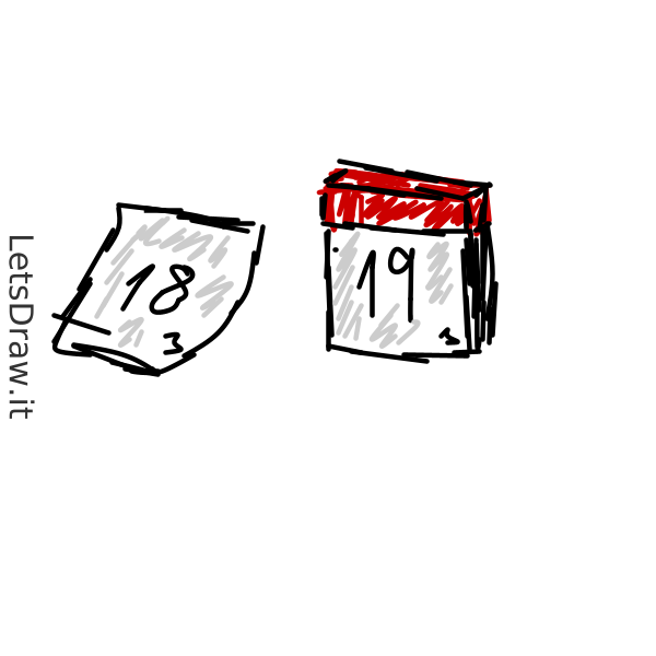 How to draw calendar / h7fwdafje.png / LetsDrawIt