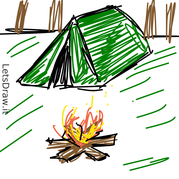 How to draw camp / h8nsjgqu.png / LetsDrawIt