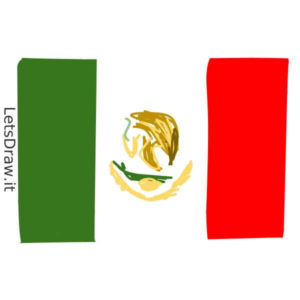 How to draw Mexico / LetsDrawIt