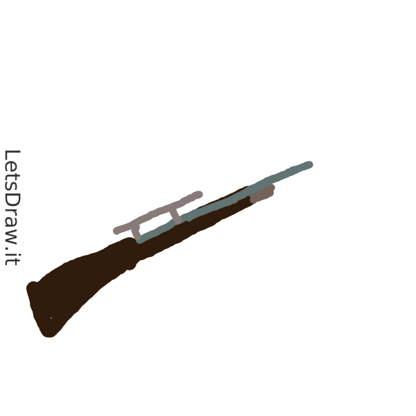 How to draw Sniper rifle / haps89gjq.png / LetsDrawIt