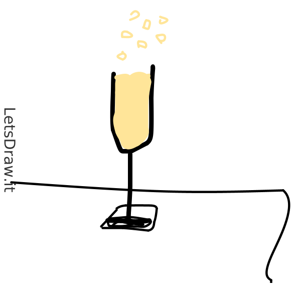 How to draw Champagne / hd59fj1gx.png / LetsDrawIt