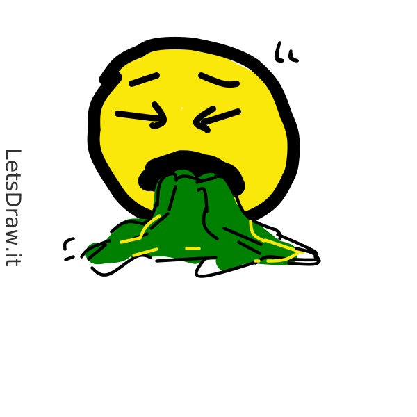 How to draw vomit / hgf5n9hok.png / LetsDrawIt