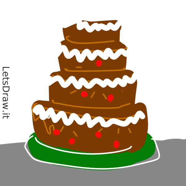 How to draw Christmas cake / hjgzjmxpt.png / LetsDrawIt