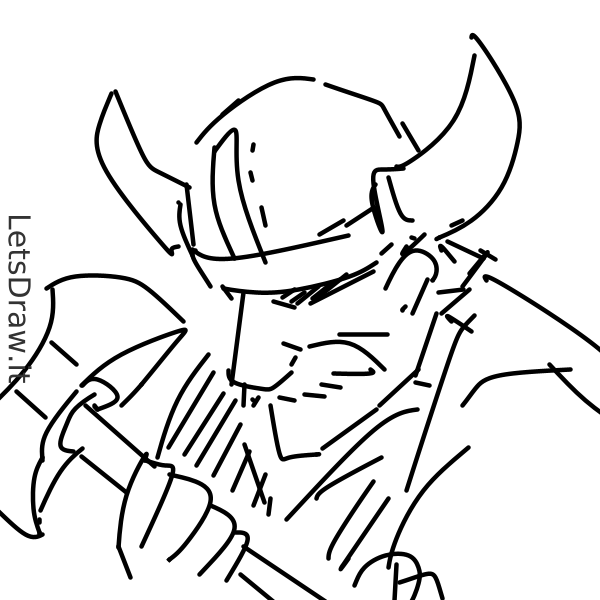 How to draw Viking / LetsDrawIt