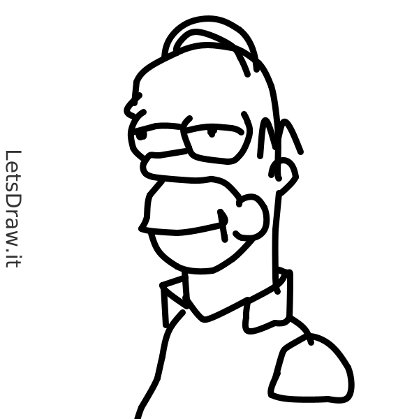 How to draw Homer Simpson / hta3cmufn.png / LetsDrawIt
