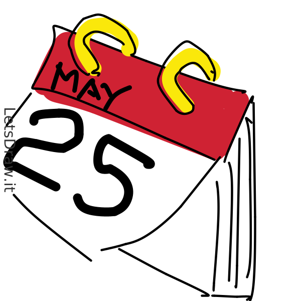 How to draw calendar / hubibnueg.png / LetsDrawIt