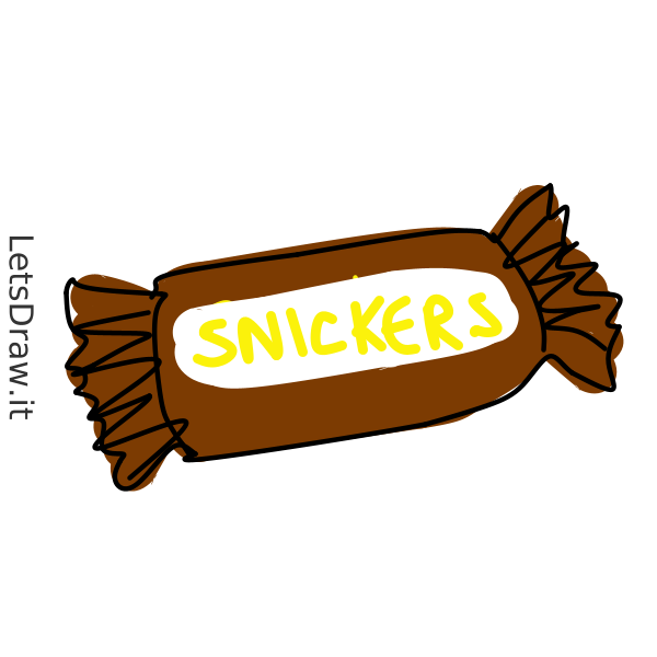 How to draw Snickers / hwa7cyb4u.png / LetsDrawIt